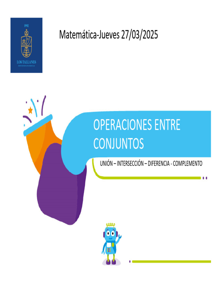 Operaciones Básicas con Conjuntos | PDF | Matemáticas | Conceptos ...