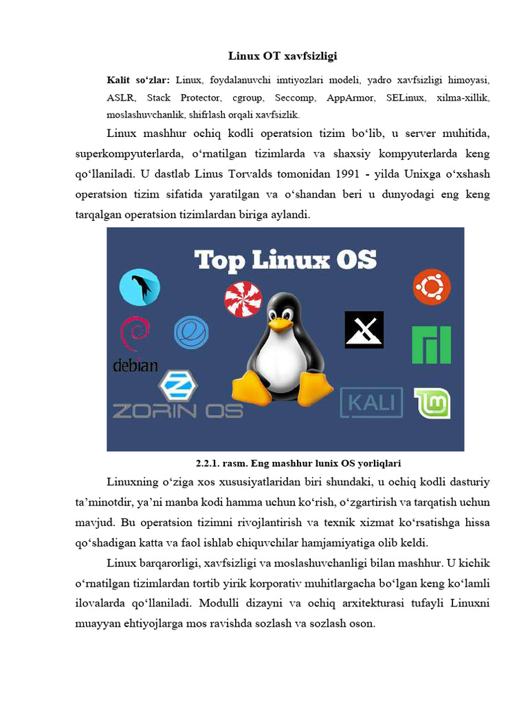 4. Linux OT xavfsizligi | PDF