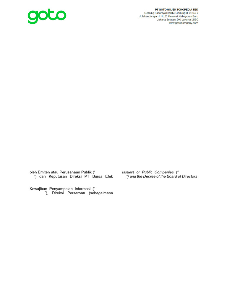 Kemitraan Strategis GoTo dan Alibaba | PDF