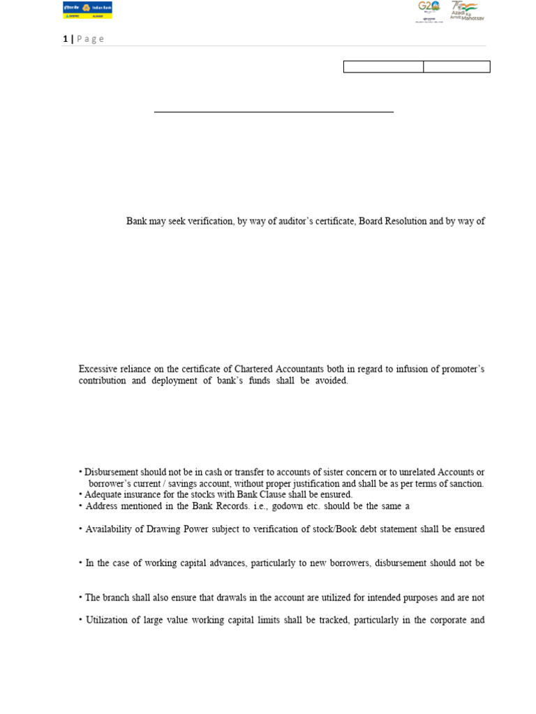 End Use Verification of Loan Advances | PDF | Banks | Loans