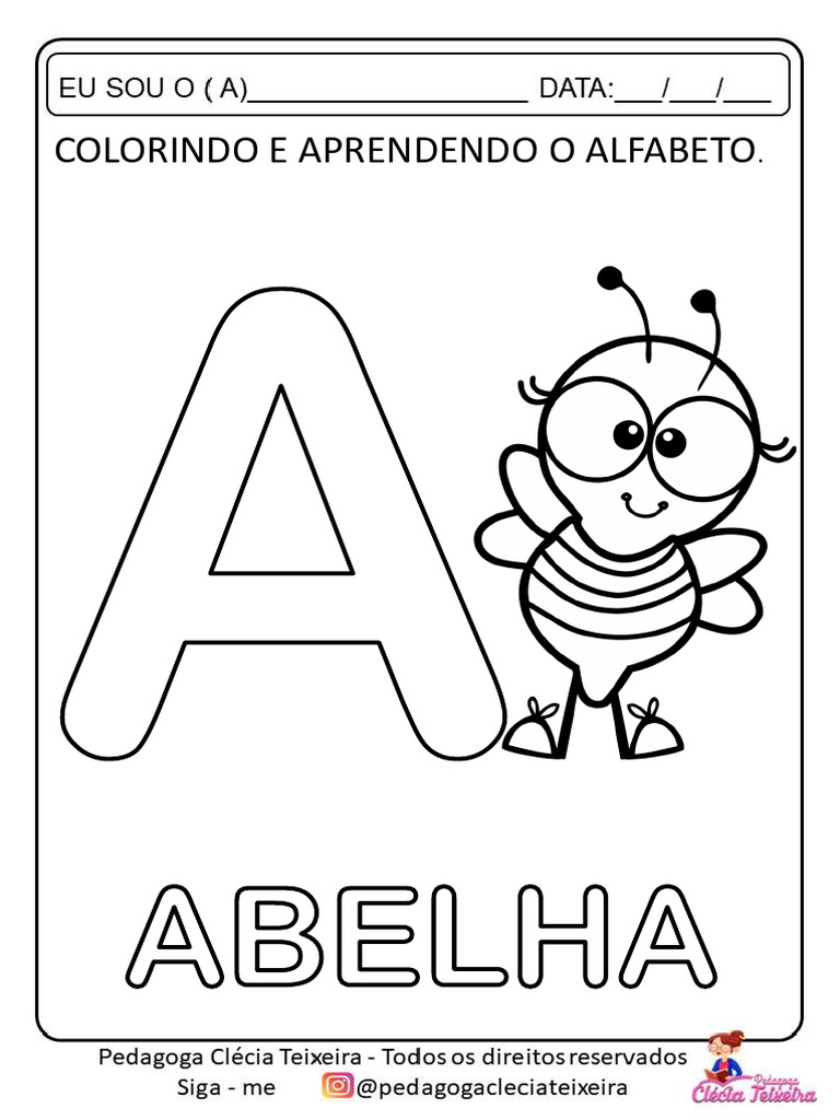 Alfabeto para Colorir Com Desenhos | PDF