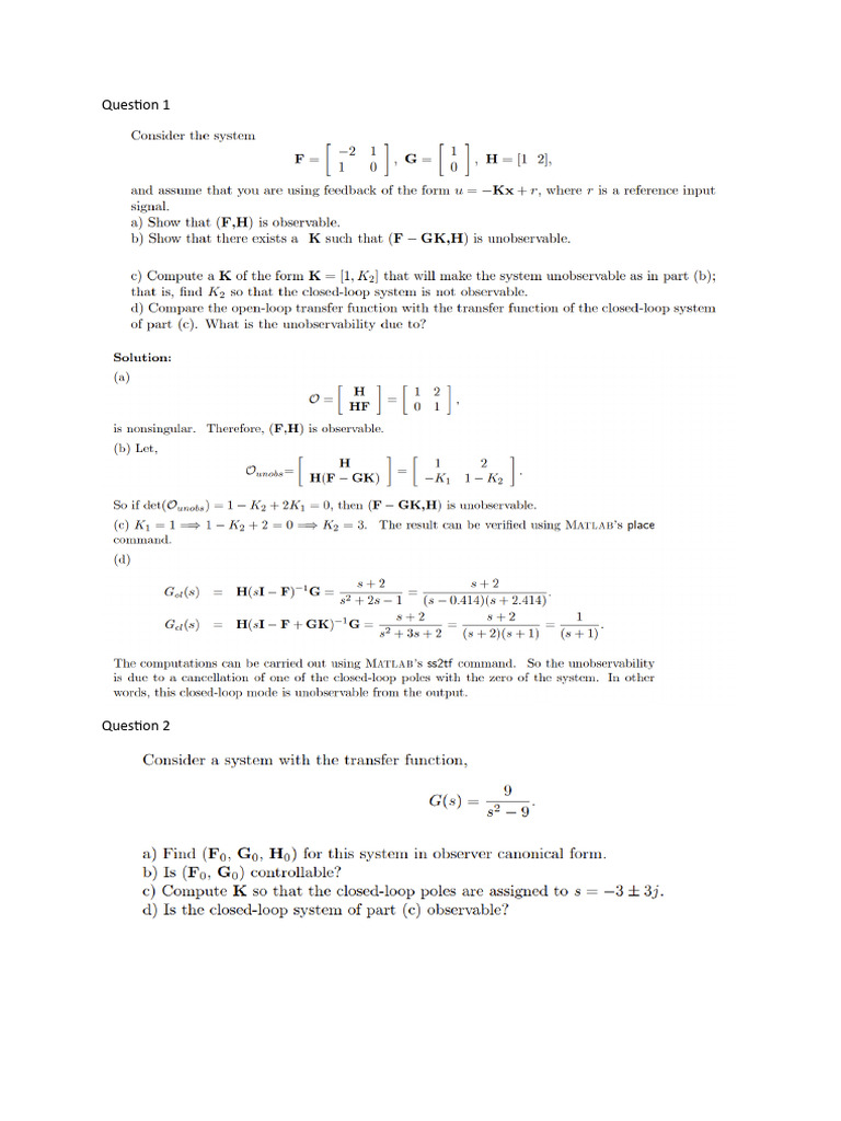4th Tutorial of Chapters 6, 7 | PDF