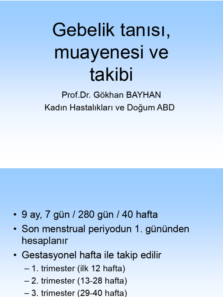 10-Obstetrik Anamnez Ve Muayene | PDF