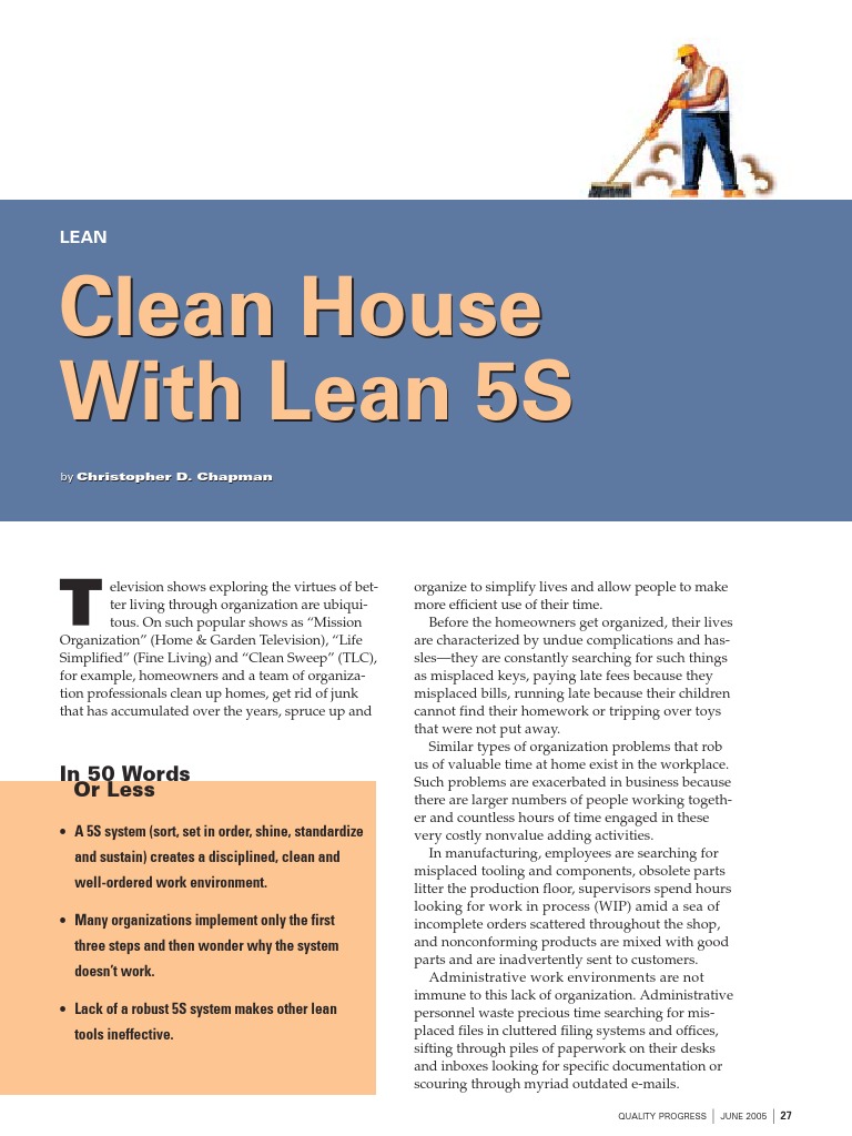 Organizing Home and Workplace with 5S | PDF