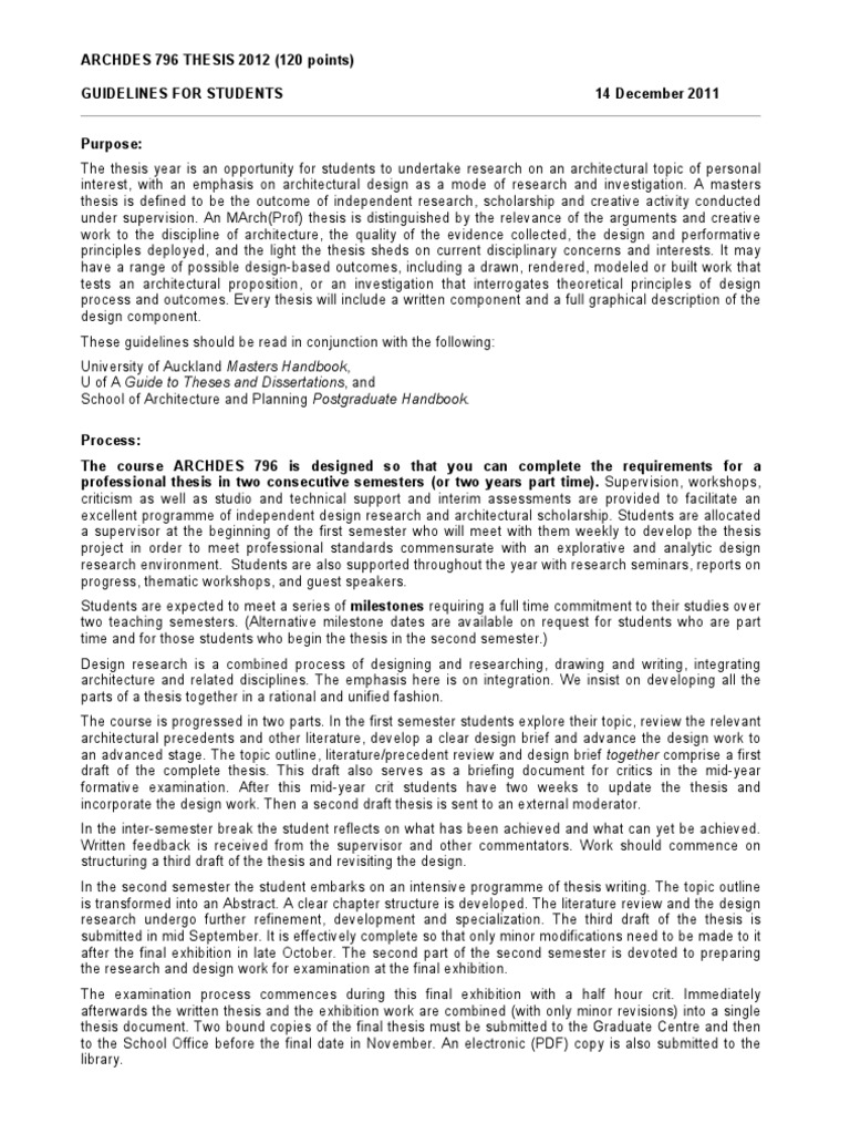 1202 Thesis Guidelines | PDF | Thesis | Citation