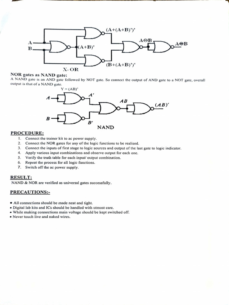 Digital Electronics Expt 2 | PDF