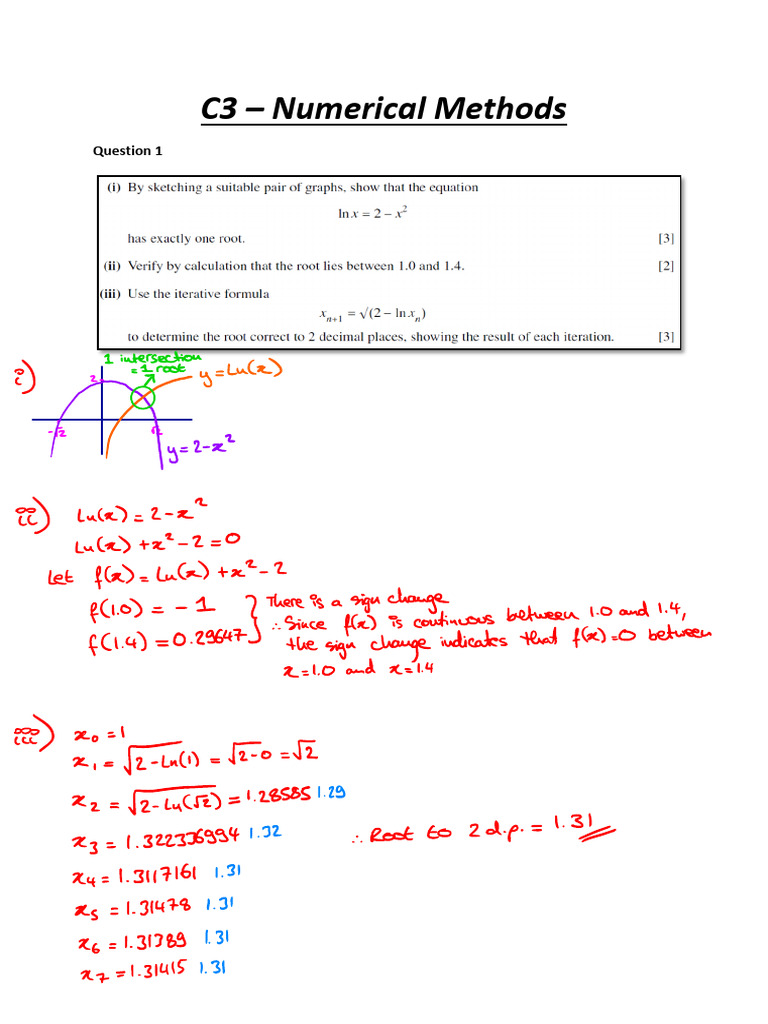 Numerical Methods - ANSWERS | PDF