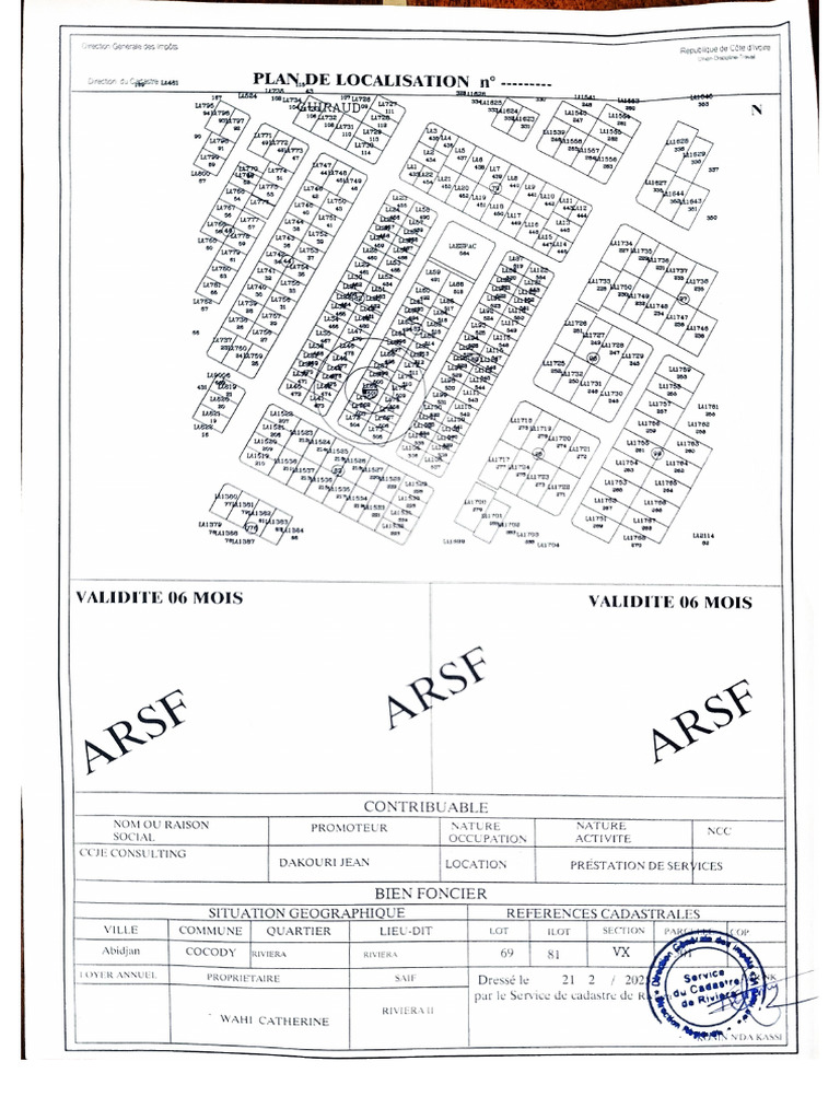 PLAN DE LOCALISATION ARSF. | PDF