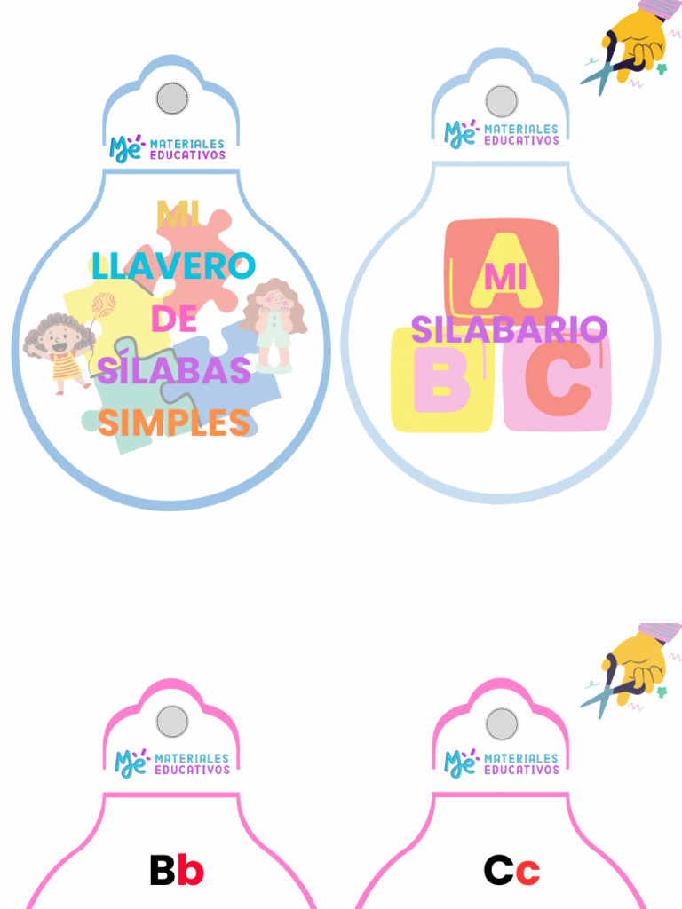 Llavero de Silabas Simples Parte 1 | PDF