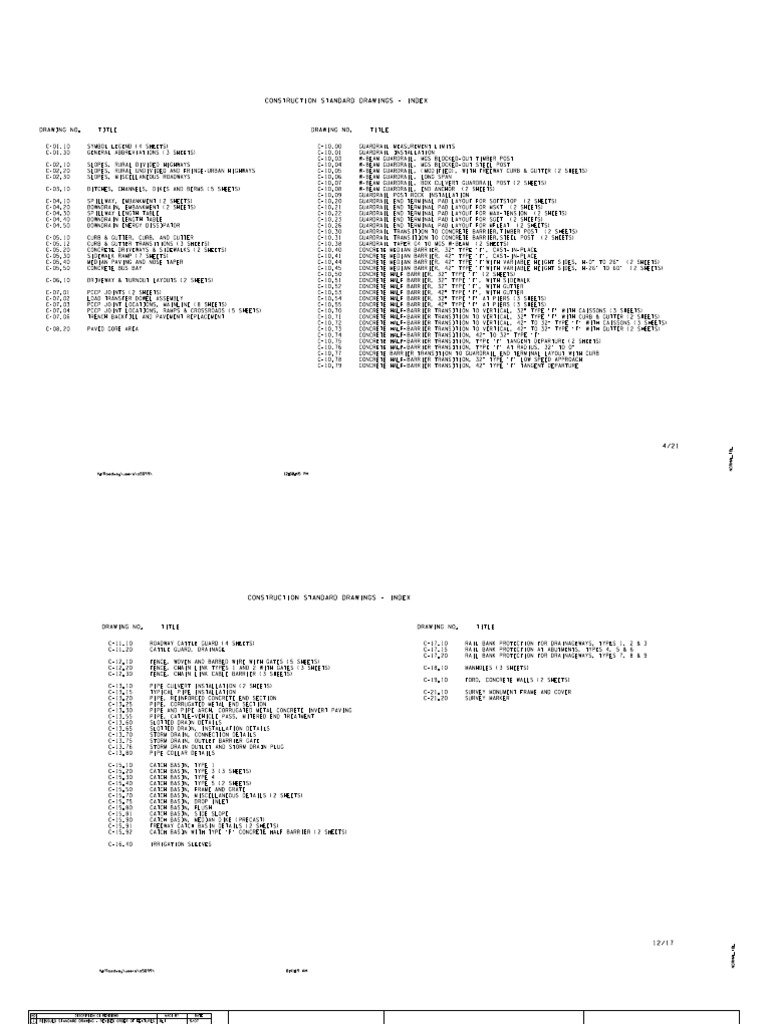 ADOT Roadway Design Construction Standard Drawings | PDF