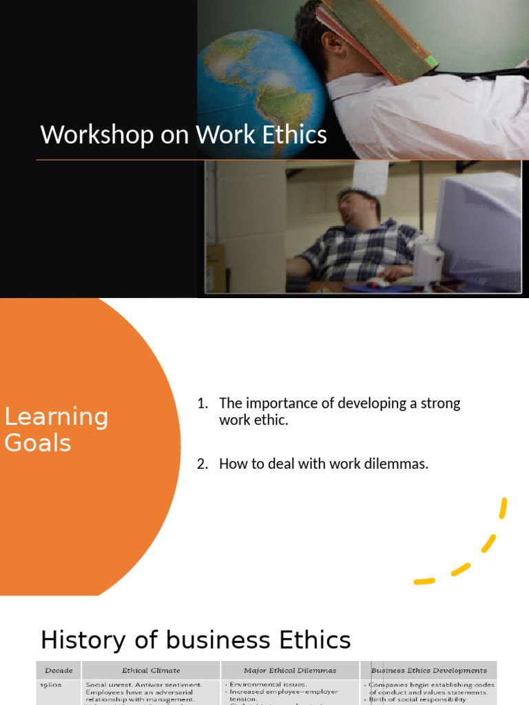 Workshop on Work Ethics Essentials | PDF | Integrity | Business Ethics