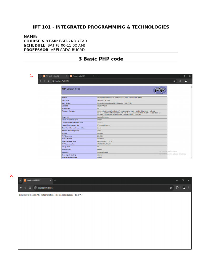 IPT 101: Basic PHP Code Guide | PDF