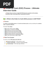 O2C Interview Questions & Answers Guide | PDF | Receipt | Invoice