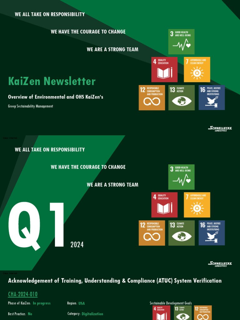 KaiZen Newsletter Q1-2024 Overview | PDF | Recycling | Forklift