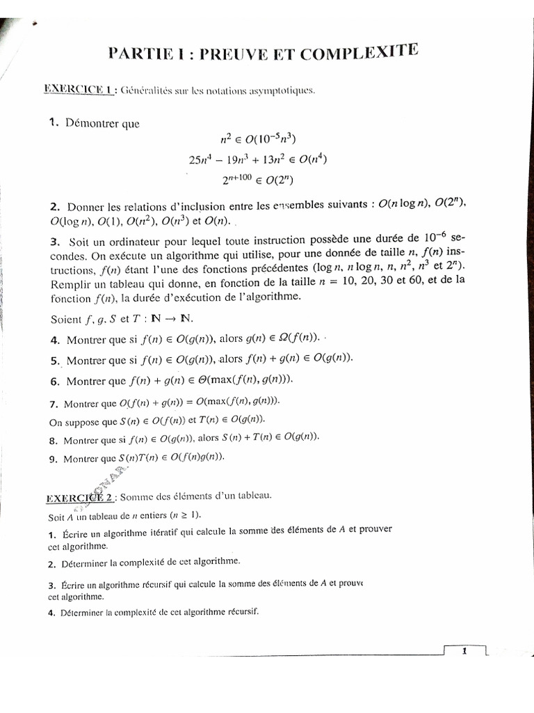 Groupe YESHUA Fiche TD Infos 4 Niveau 2 Enspy | PDF