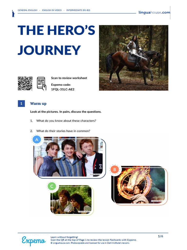The Heros Journey American English Student B1 B2 | PDF | Hero