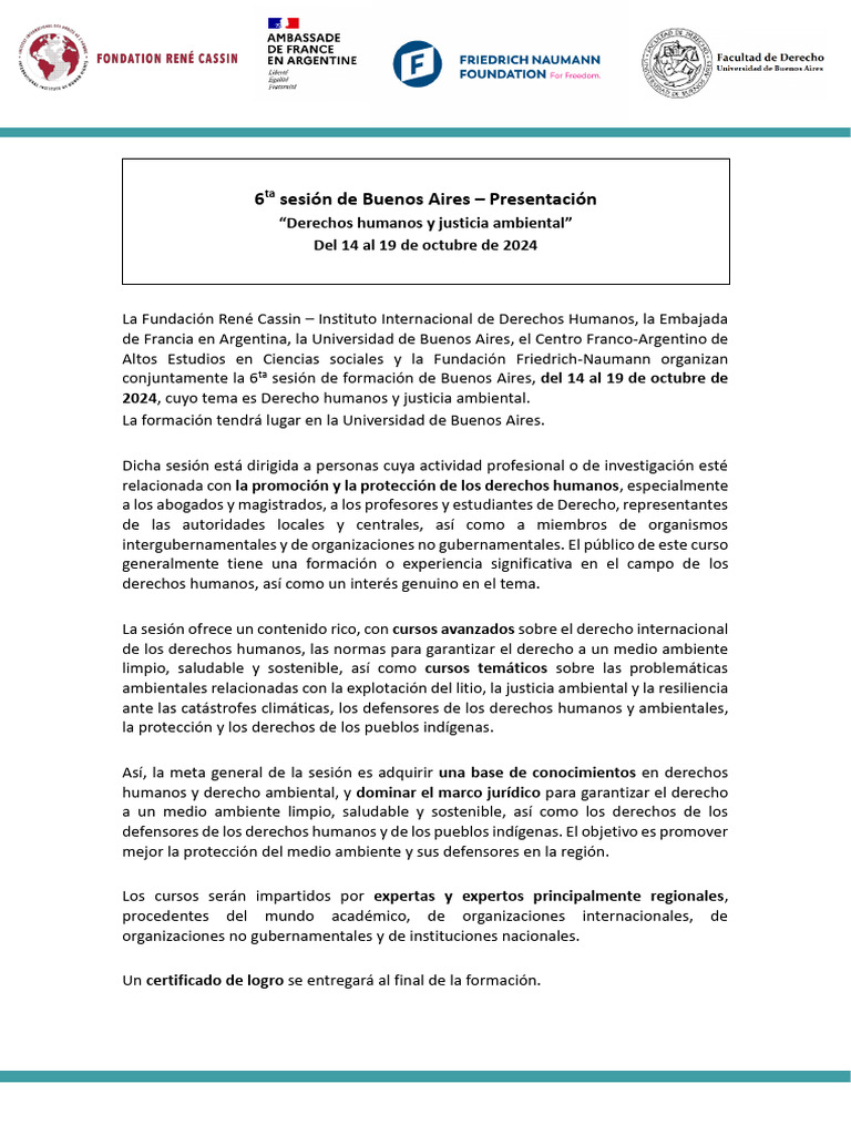 Presentacion Sesion Buenos Aires 2024 | PDF