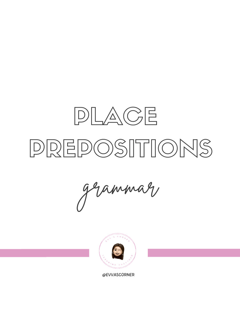 Prepositions of Place Lapbook Guide | PDF