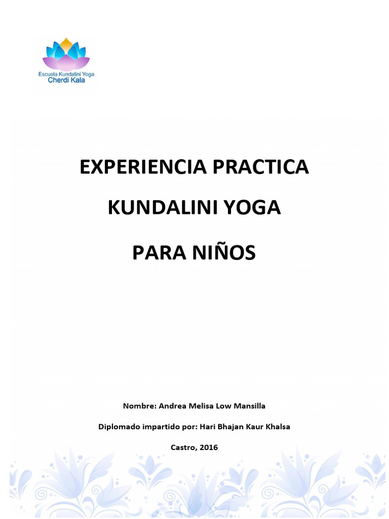 Kundalini Yoga para Niños: Experiencia Práctica | PDF | Yoga | Color