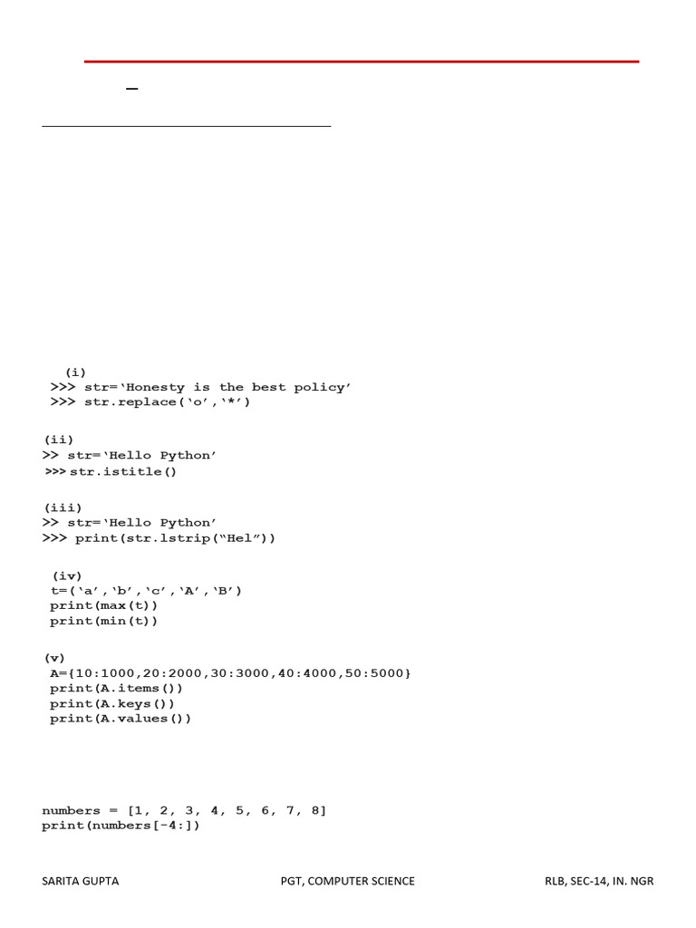 Class 12 Python Question Bank | PDF | Function (Mathematics) | Python (Programming Language)