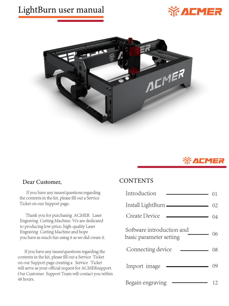 P1 LightBurn User Manual | PDF