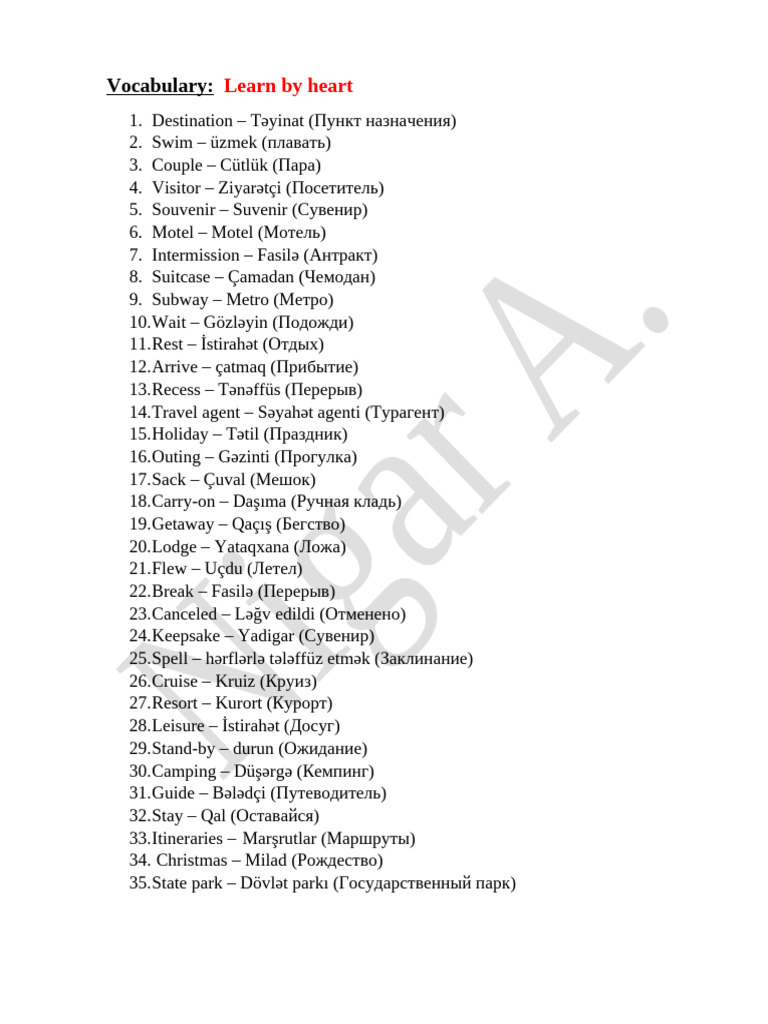 12 - A Memorable Vacation (Adult) (Homework) | PDF