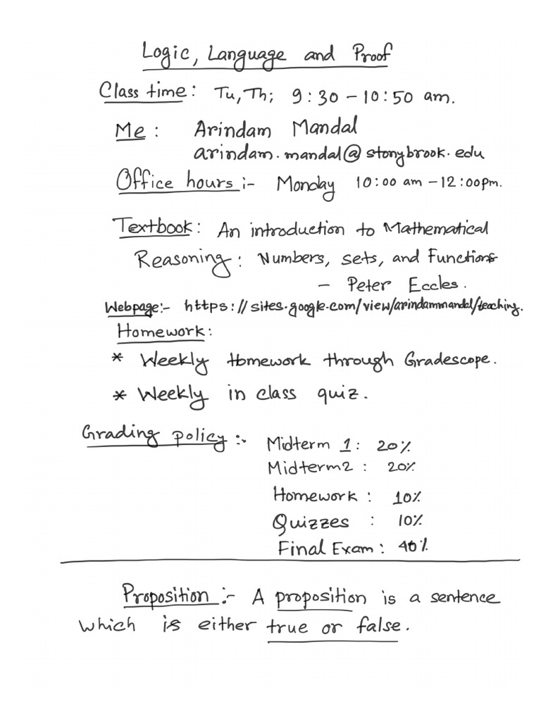 Mat 200 - Lec-1 | PDF