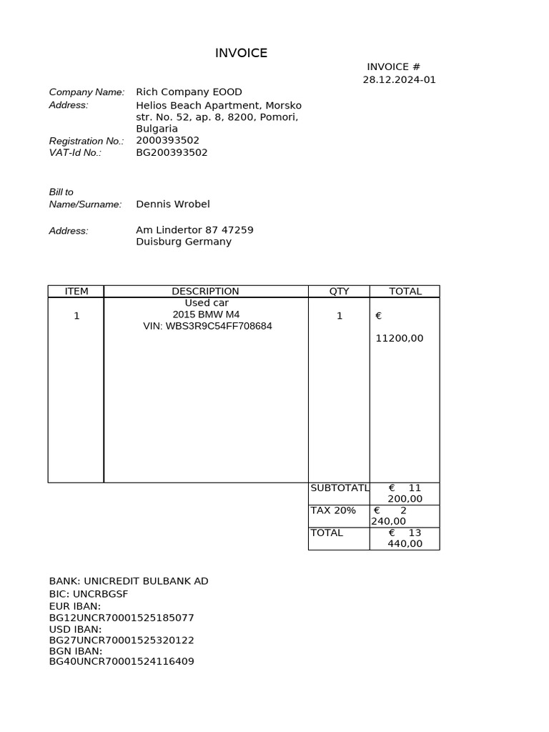 Invoice Rich M4 | PDF