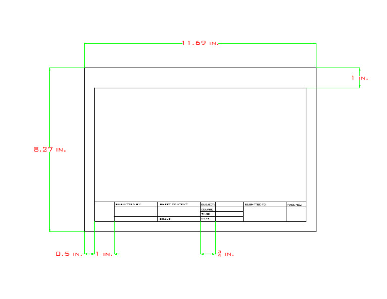 Border Lay Out Cad Model | PDF