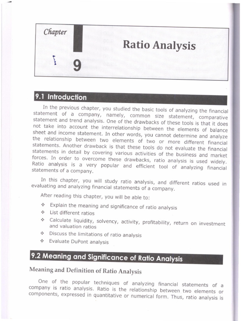 Chapter 9- Ratio Analysis | PDF | Debt | Equity (Finance)