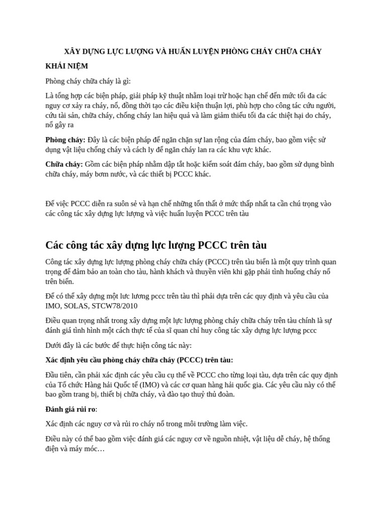 PCCC Nâng Cao | PDF