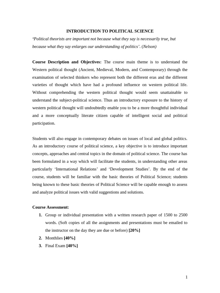 Introduction To Political Sciences Reade | PDF | Socrates | Plato