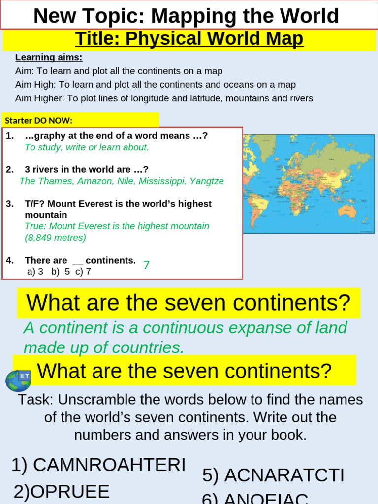 Mapping Continents and Oceans | PDF | Continent | Antarctica