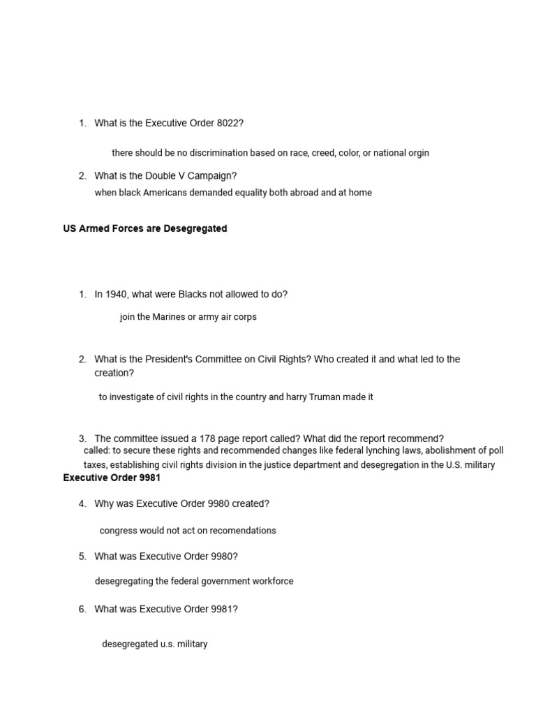 Executive Orders and Civil Rights History | PDF