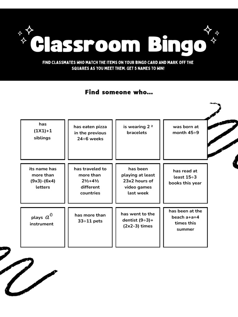 Classroom Bingo | PDF
