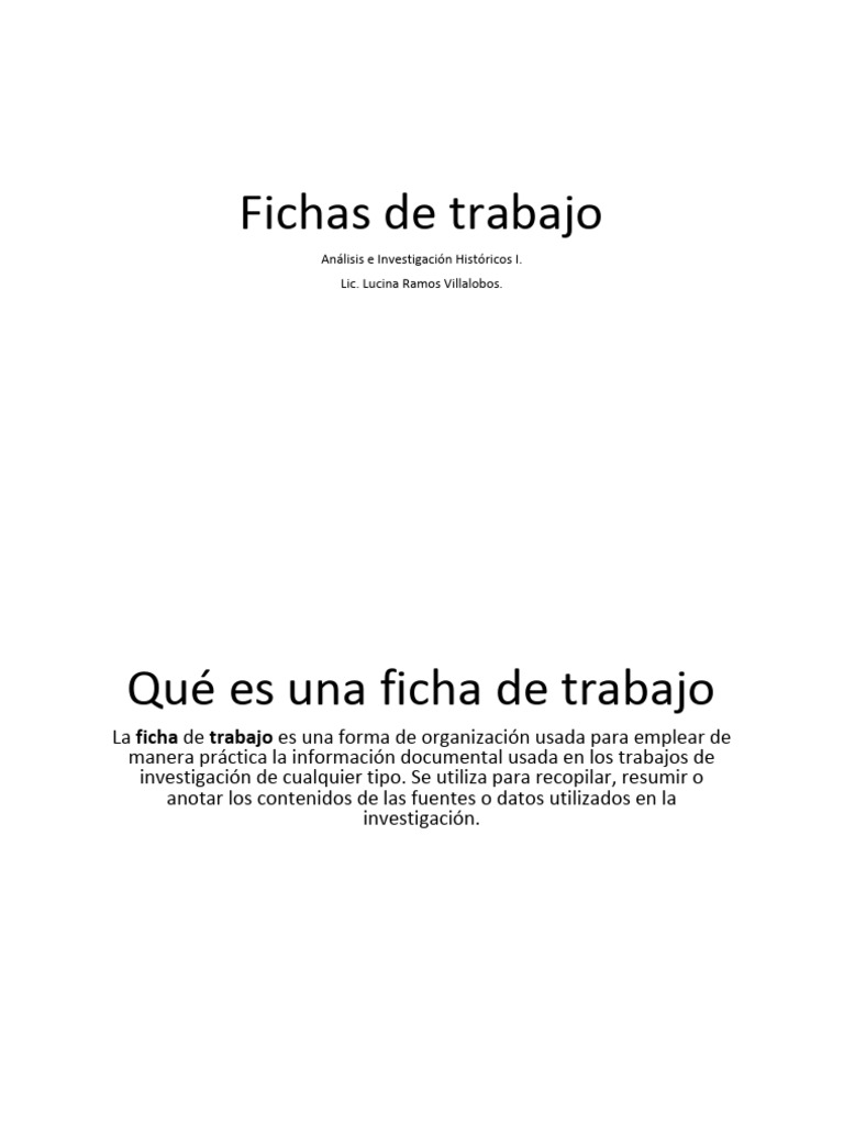 Fichas de Trabajo - 240525 | PDF