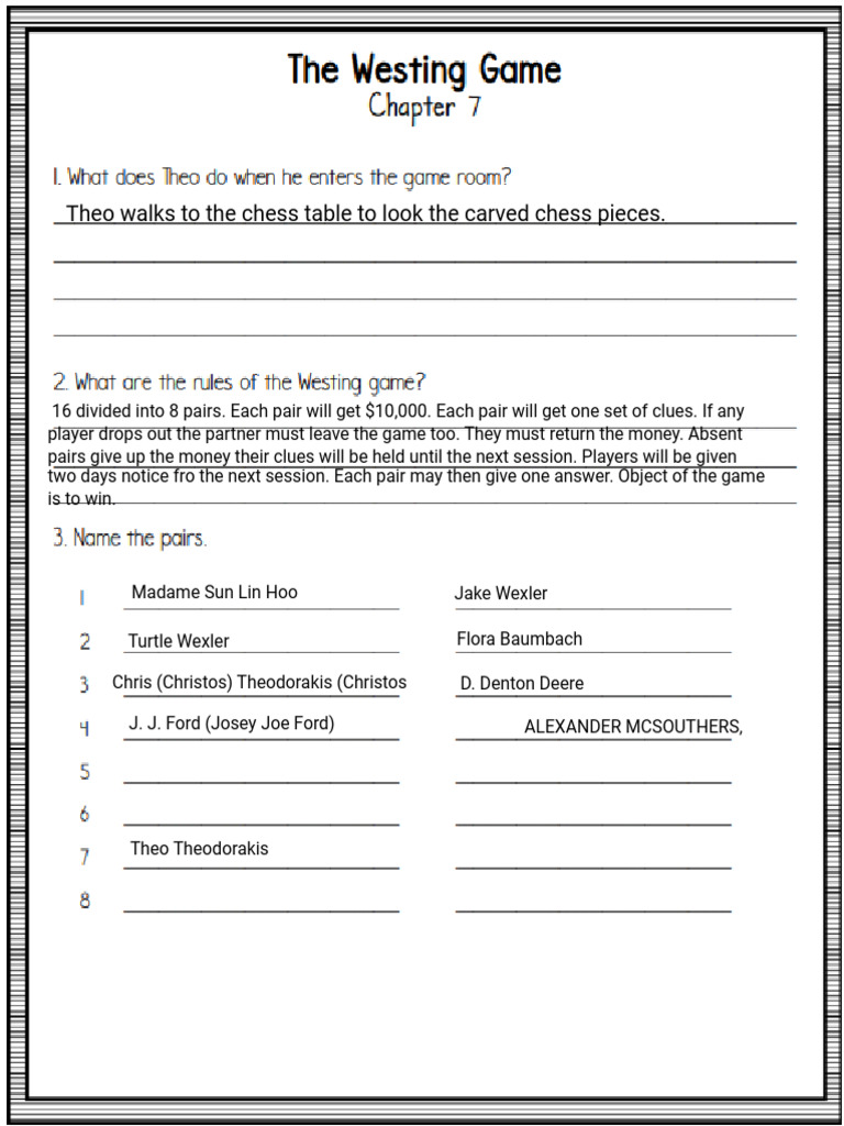 Kami Export - Jenna Auguste - The Westing Game Chapter 7 Questions ...