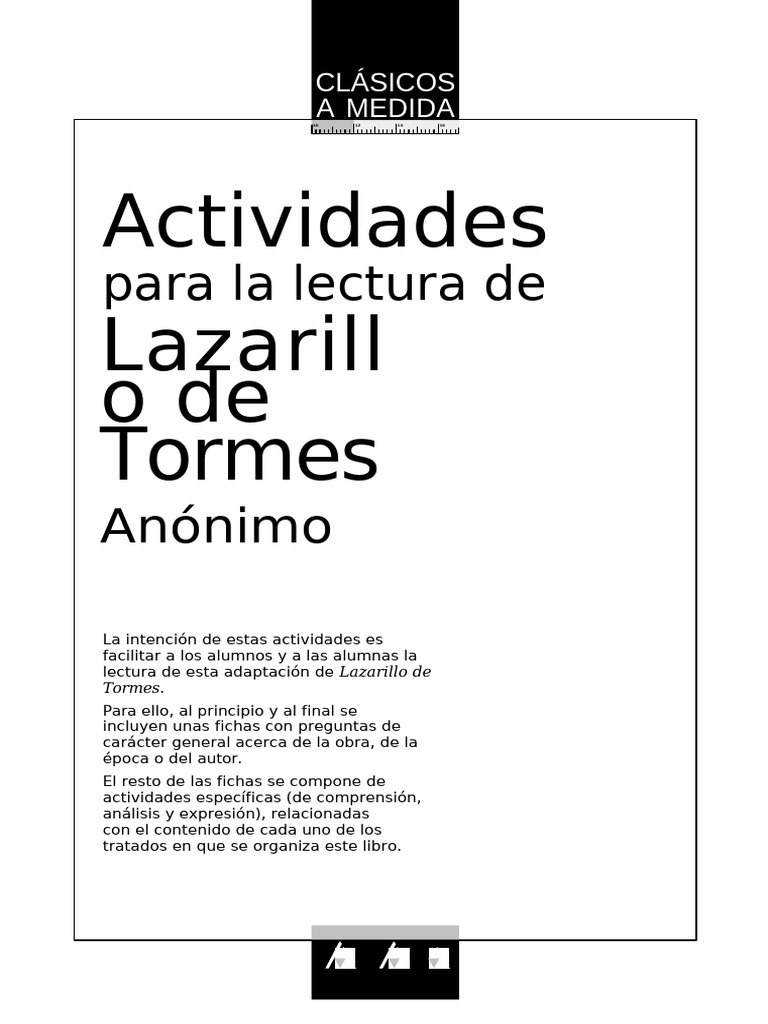 Actividades de Comprensión: Lazarillo de Tormes | PDF | Caballero