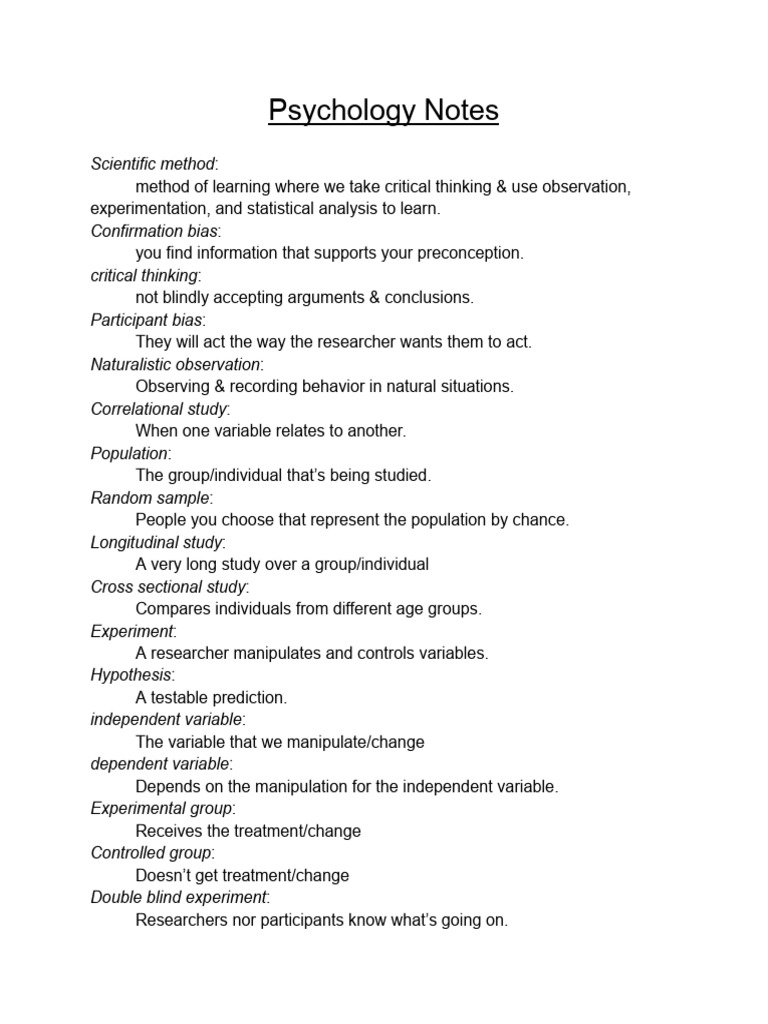 Key Concepts in Psychology Research | PDF