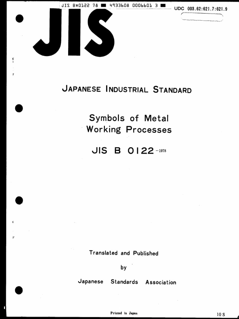 JIS B 0122: Metal Working Symbols | PDF | Grinding (Abrasive Cutting ...