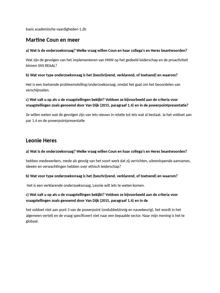Basis Academische Vaardigheden 1 2b | PDF