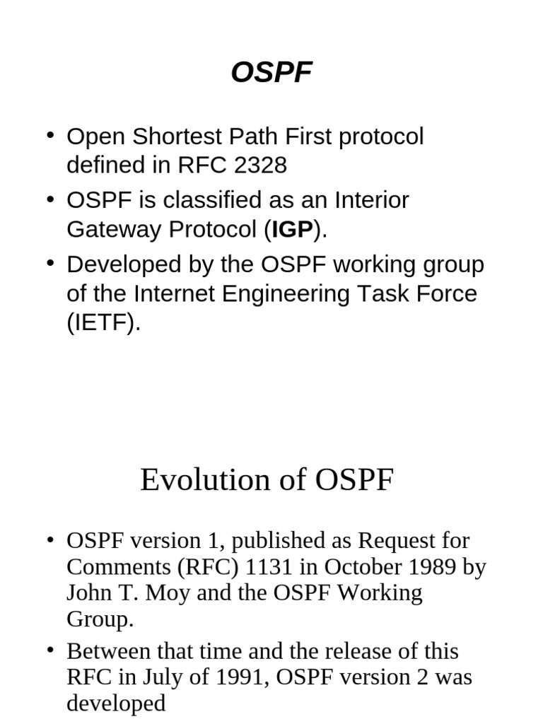 OSPF | PDF | Computing | Computer Engineering