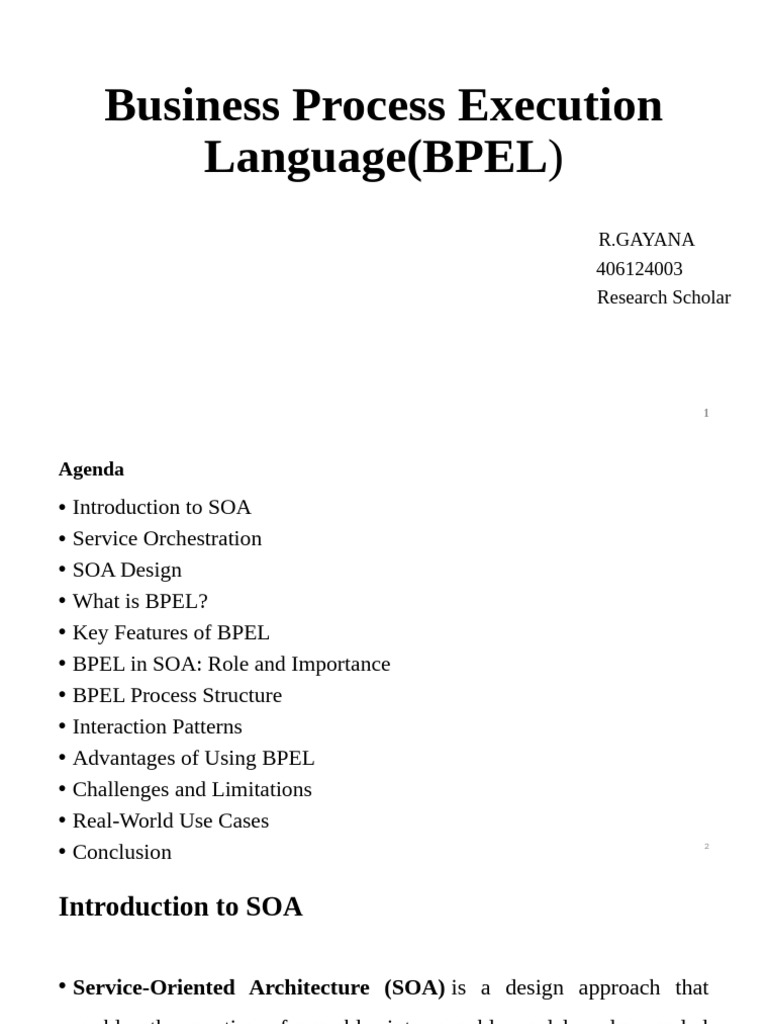Business Process Execution Language(BPEL) | PDF | Service Oriented Architecture | Computer Science