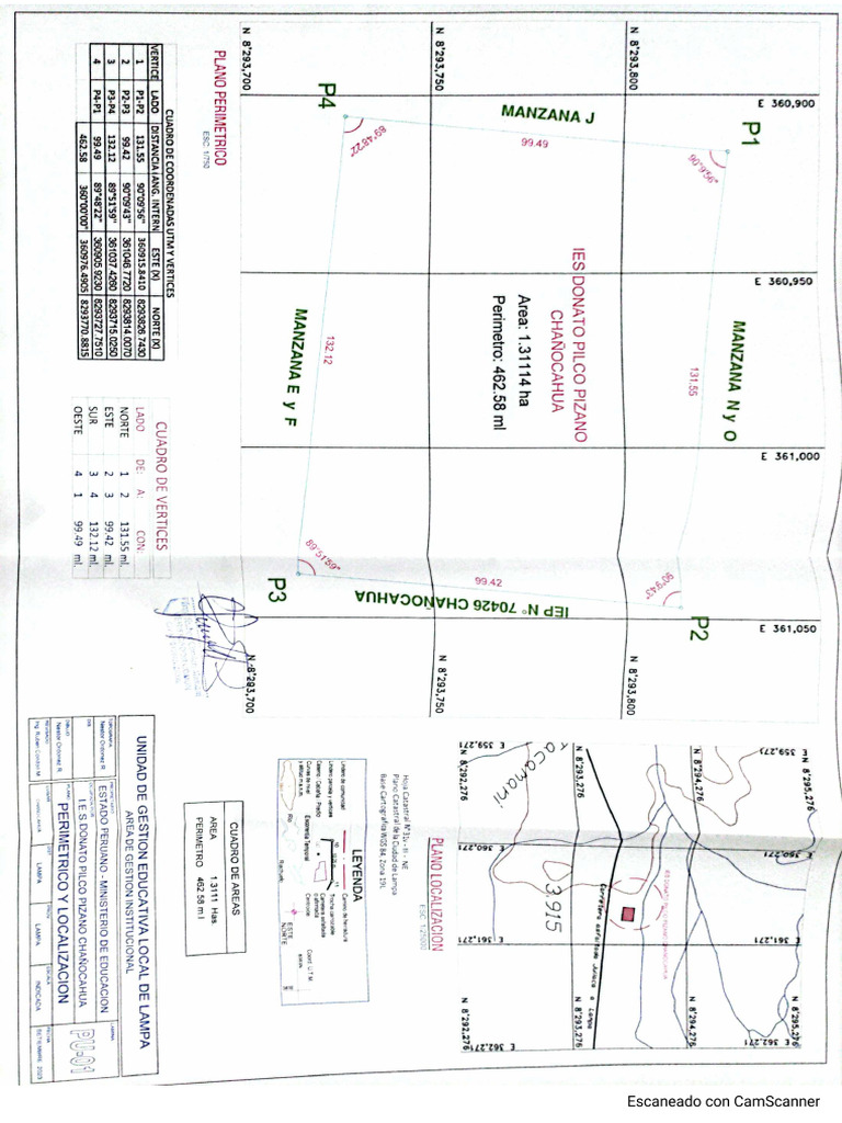 Plano Perimetrico y Ubicacion | PDF