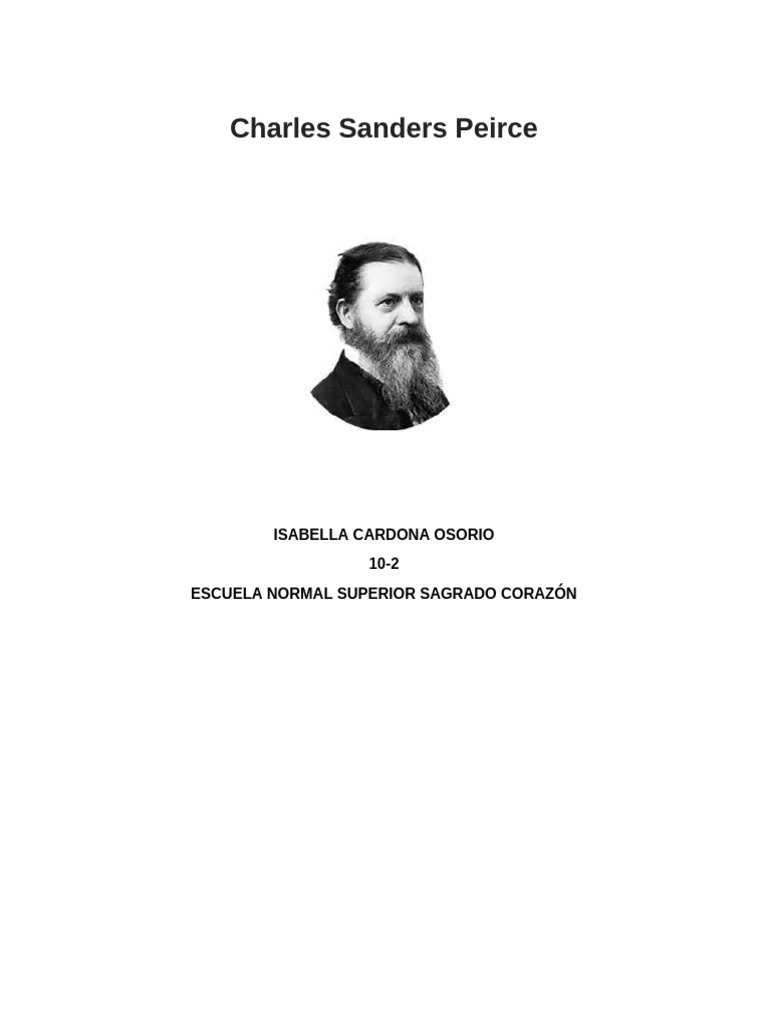 Charles Sanders Peirce | PDF | Charles Sanders Peirce | Semiótica
