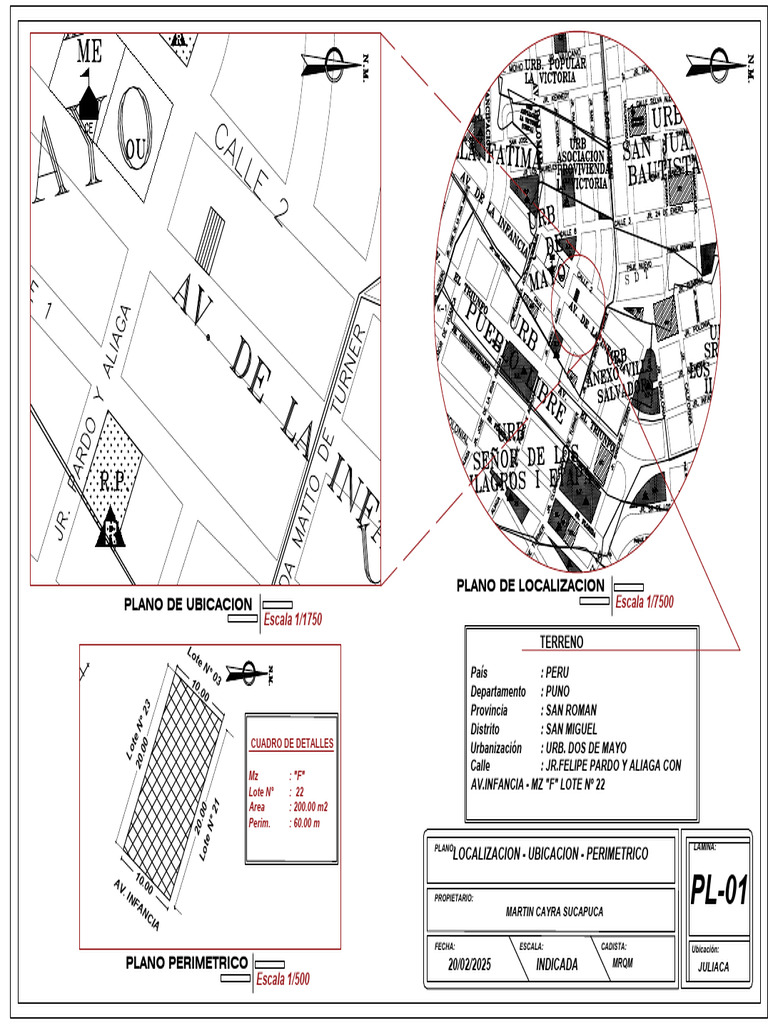 Plano de Ubicacion, Localizacion y Perimetrico | PDF