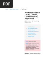 WWI: A Comprehensive Overview | PDF | History