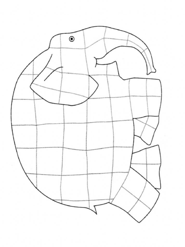 Elephant - Patchwork Printable | PDF