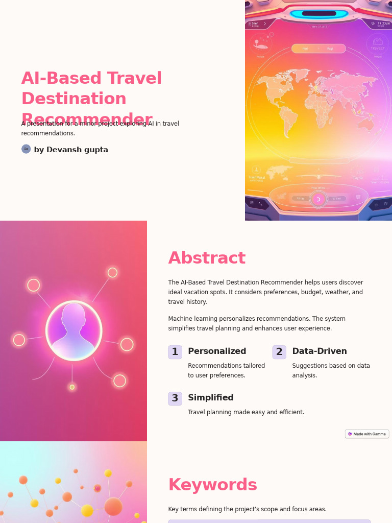 AI Based Travel Destination Recommender | PDF | Artificial Intelligence | Intelligence (AI ...
