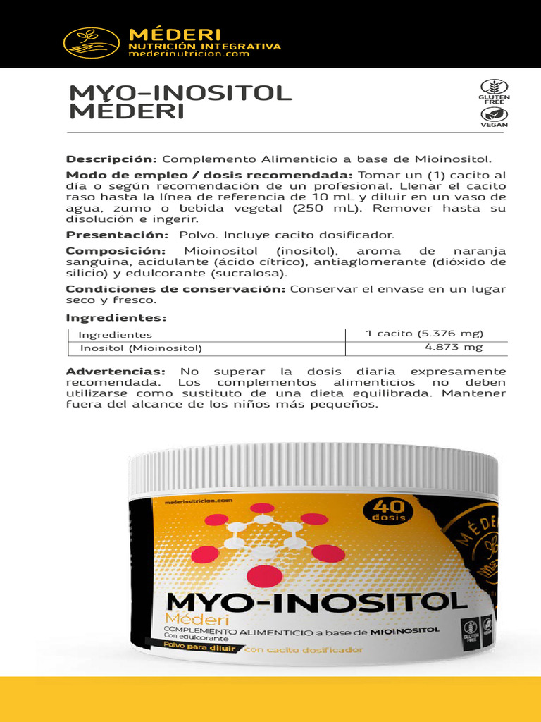 FT Myo Inositol ESPAÑOL | PDF